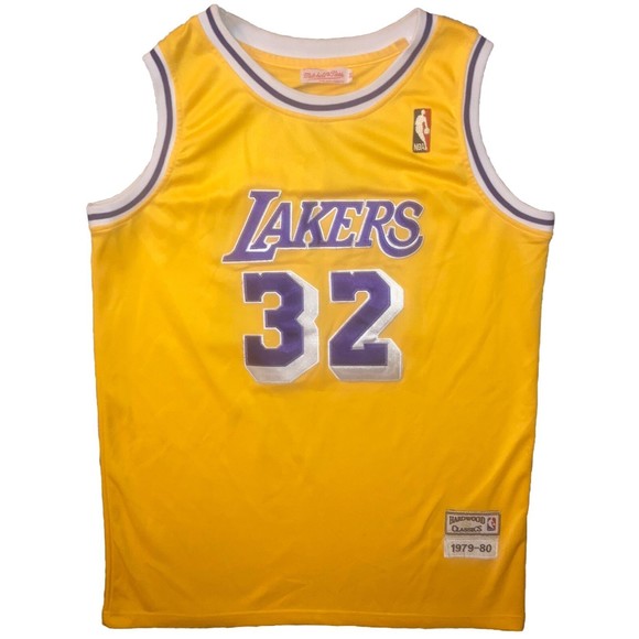 Mitchell & Ness | Shirts | Los Angeles Lakers Magic Johnson 32 Mitchell ...